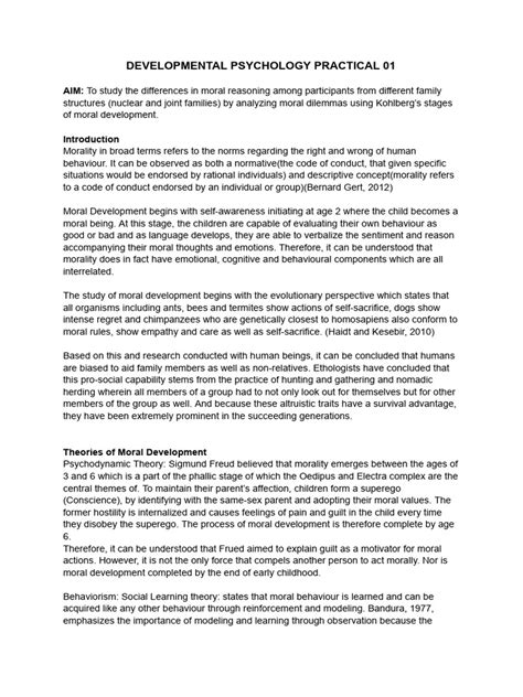 complete developmental psychology practical 01 pdf morality