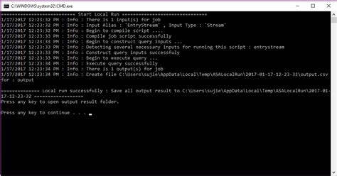 Visual Studio で Azure Stream Analytics クエリをローカルでテストする Azure Stream Analytics Microsoft Learn