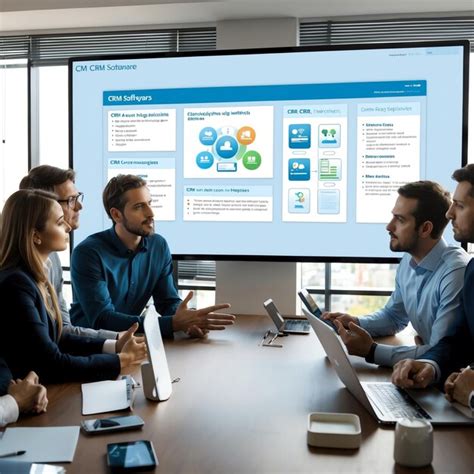 Professional Crm Image With Advanced Software Interface Premium Ai Generated Image