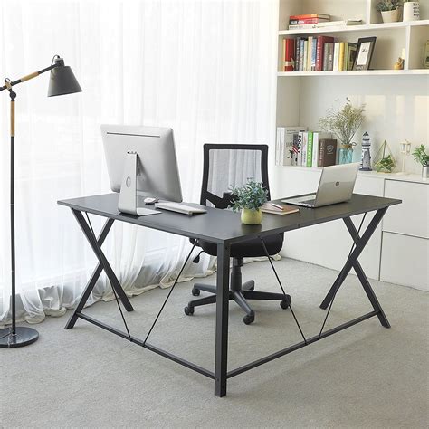 Songmics Schreibtisch Computertisch Eckschreibtisch Große Bürotisch Winkelkombination 145