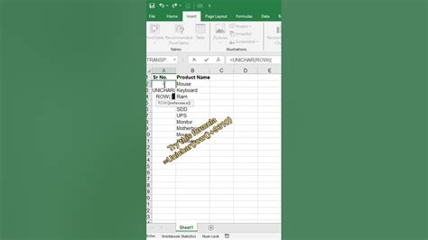 Serial Number Viralvideo Exceltips Exceltricks Youtube