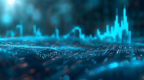 Premium Photo Visualizing Stock Market Data With A D Rising Blue