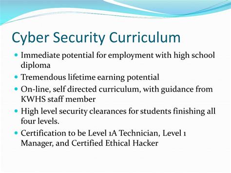 Ppt Cyber Security Curriculum Powerpoint Presentation Free Download