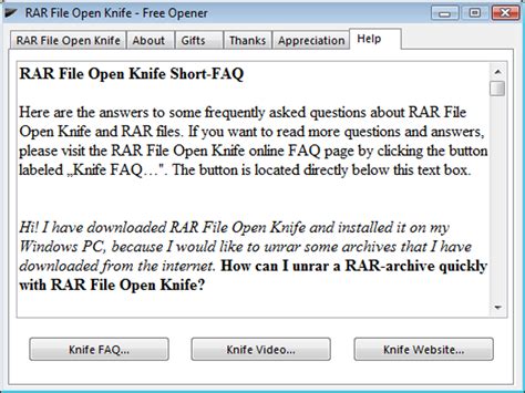 Rar File Open Knife 無料・ダウンロード
