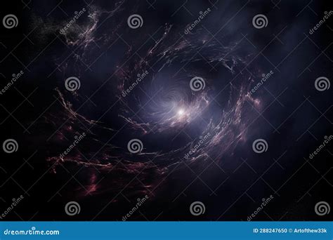 Eerie Abstract Mysterious Black Holes Vortex Of Infinite Depth Stock Illustration