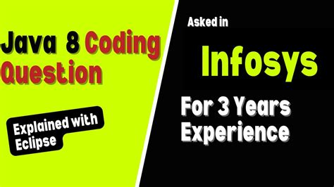 Java 8 Coding Question Asked In Infosys Youtube