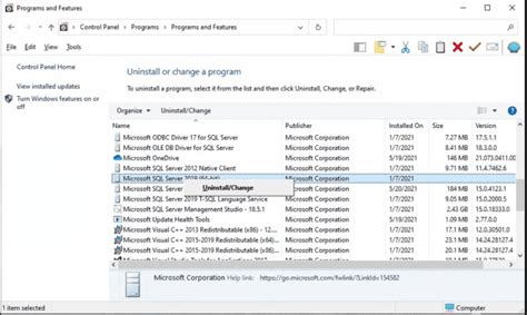 remove unused features in sql server 2019 easily