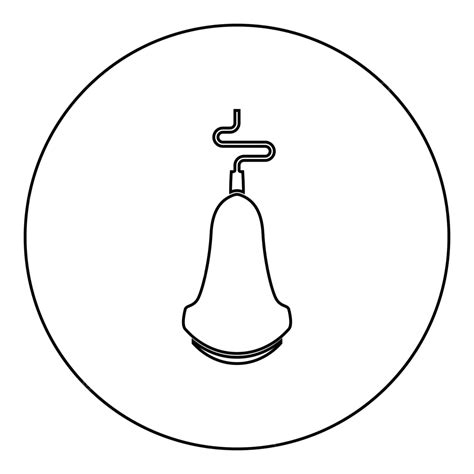 Medical Ultrasound Scanner Icon In Solid Outline Style Vector