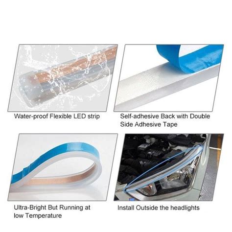 2 X 60CM Daytime Running Lights DRL White Amber Dynamic Sequential Switchback Indicator With