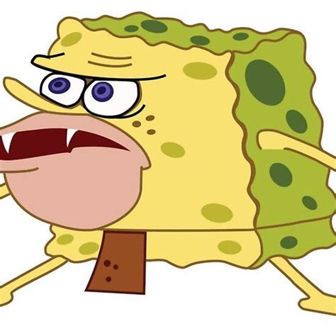Spongebob Caveman Meme Buck Teeth Paleolithic Caveman Kenobi Glossier Stickers Spongebob