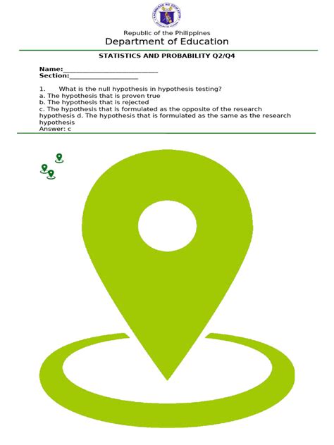 Stat And Prob Test Q4 Pdf Type I And Type Ii Errors Statistical Significance