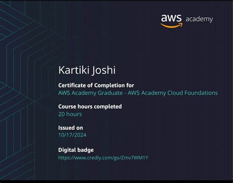 Kartiki Joshi On Linkedin Aws Cloudcomputing Awsacademy Careergrowth