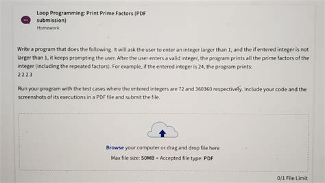 Solved Loop Programming Print Prime Factors Pdf