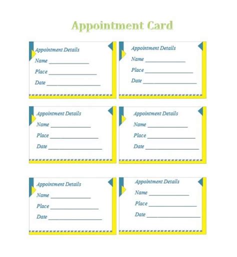 40 Appointment Cards Templates And Appointment Reminders