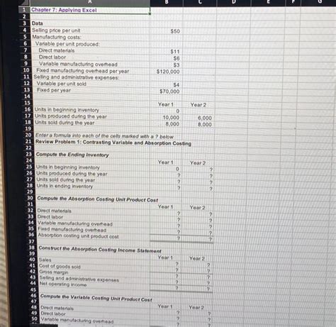 Solved Required Information Chapter 7 Applying Excel Algo