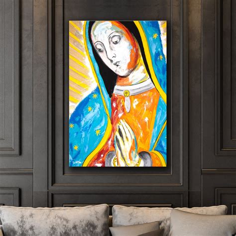 Our Lady Of Guadalupe Canvas Wall Art Print Home Decor Mexican Art