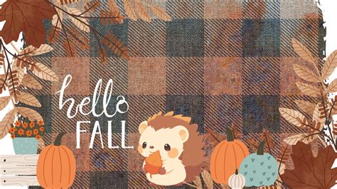 Hello Fall Desktop Background Etsy