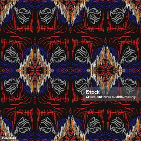 동양 민족 원활한 패턴 카펫 벽지 의류 포장 바틱 직물 벡터 일러스트 자수 스타일을위한 전통적인 배경 디자인 0명에 대한 스톡 벡터 아트 및 기타 이미지 Istock