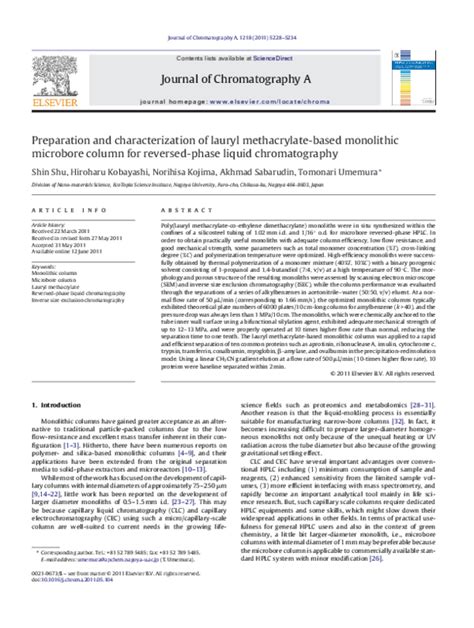 Pdf Preparation And Characterization Of Lauryl Methacrylate Based