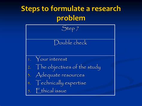 PPT Formulating Research Problem PowerPoint Presentation Free Download ID