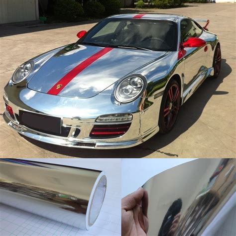 12 X 60 Useful Car Wrap Flat Glossy Mirror Chrome Vinyl Sticker Film
