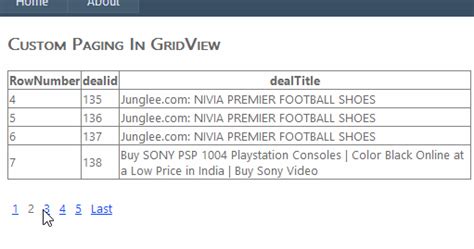 Custom Paging In Using Stored Procedure In Gridview