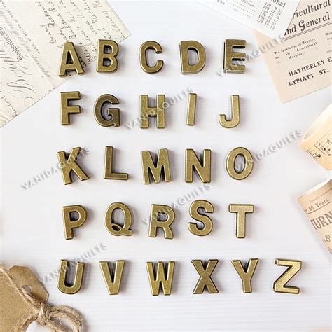 ตัวa L ลูกปัดโลหะสีทองเหลือง รูปตัวอักษรภาษาอังกฤษ รหัส Diy0120 Shopee Thailand