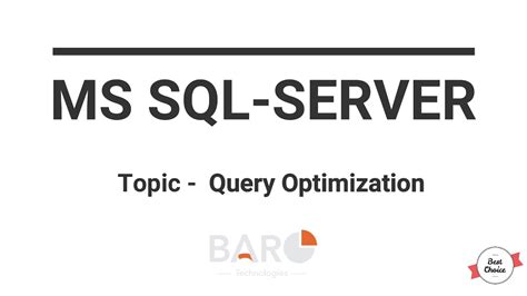 ባሮ Ms Sqlserver Query Optimization In English Youtube