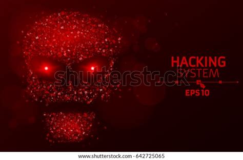 Hacking System Abstract Luminous Skull Red Stock Vector Royalty Free 642725065 Shutterstock
