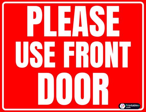 15 Front Door Sign Download Printable Pdf