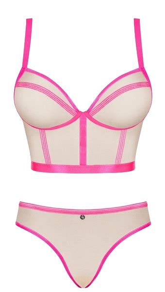 Obsessive Nudelia ქალის თეთრეულის ნაკრები S M ზომა Veli Store