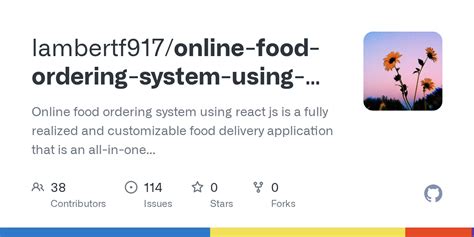 Github Lambertf917online Food Ordering System Using React Js Online