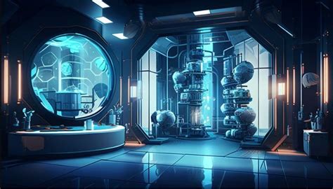 Futuristic Lab Dreams Virtual Background Of A High Tech Laboratory To Enhance Your Video Calls