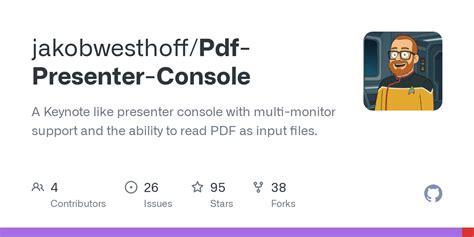 Github Jakobwesthoff Pdf Presenter Console A Keynote Like Presenter Console With Multi