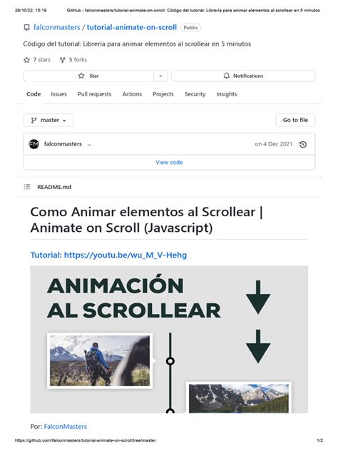 Github Falconmasters Tutorial Animate On Scroll Código Del