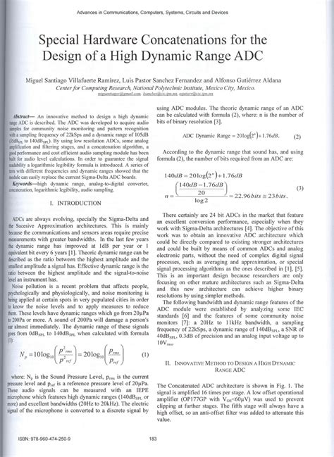 Pdf Special Hardware Concatenations For The Design Of A High Dynamic