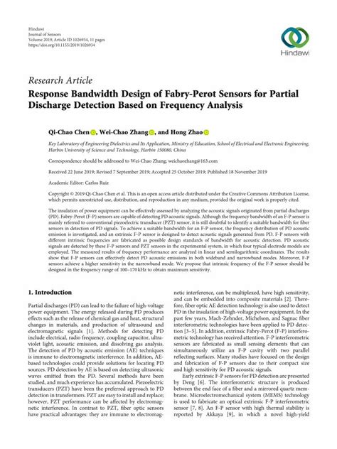 Pdf Response Bandwidth Design Of Fabry Perot Sensors For Dokumen Tips