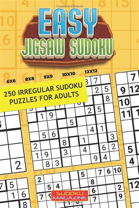 Easy Jigsaw Sudoku Irregular Sudoku Puzzles For Adults Sudoku Magazine