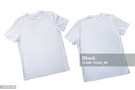 T 셔츠 디자인 패션 컨셉 빈 흰색 티셔츠 셔츠 프론트 엔드 리어 격리에 남자와 소년의 클로즈업 조롱 T 셔츠에 대한 스톡 사진 및 기타 이미지 Istock
