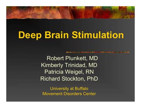 Ppt Deep Brain Stimulation For Parkinsons Disease Approved Indications Powerpoint