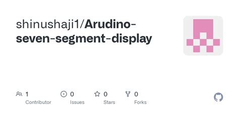 Github Shinushaji1 Arudino Seven Segment Display