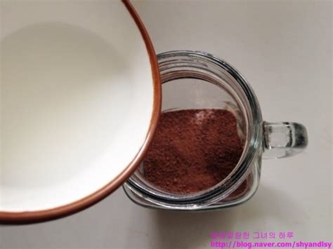 믹스커피로 간단하게 아이스 카페모카 만들기