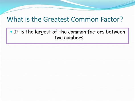 Ppt Greatest Common Factor And Least Common Multiple Powerpoint Presentation Id 2381042