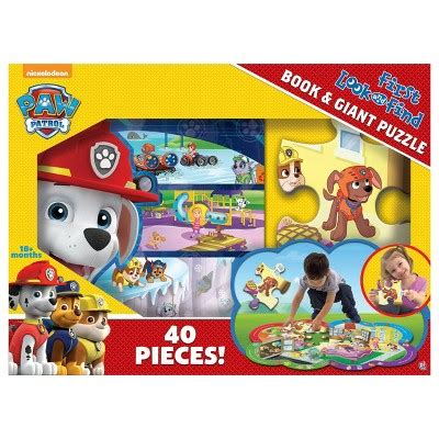 Paw Patrol My First Look And Find Book And Giant Puzzle Box Set 40pc