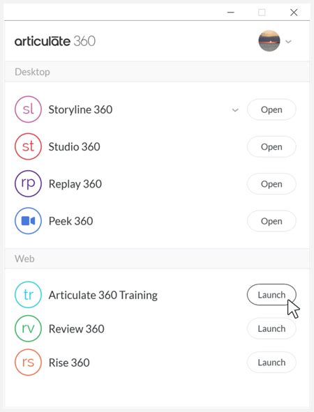 Articulate 360 Desktop App Browser Based Sign In Experience Articulate Support