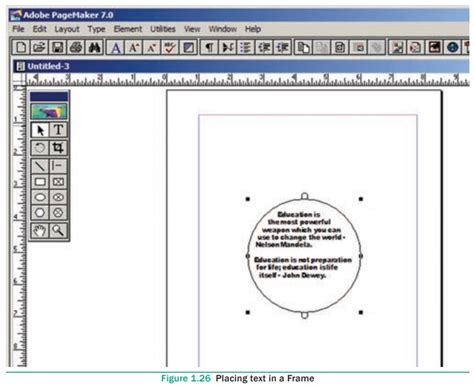 Placing Text In A Frame Adobe Pagemaker