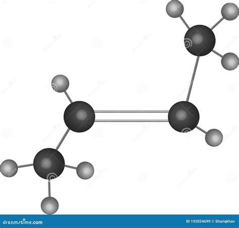 Butene Molecular Structure Line Icon Vector Illustration 168495186