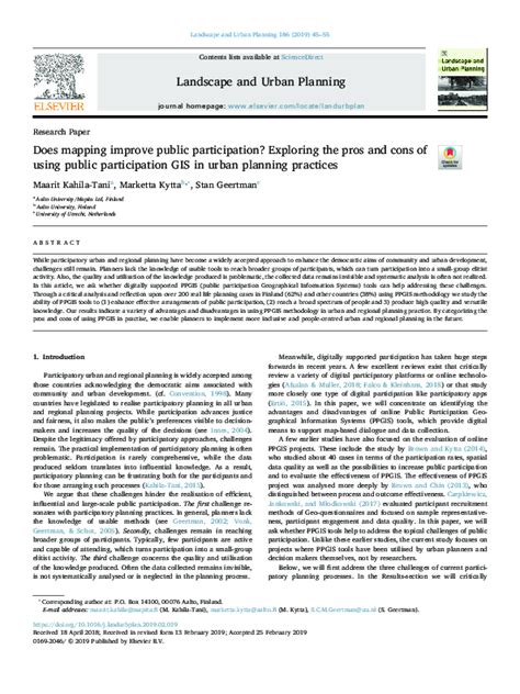 Pdf Does Mapping Improve Public Participation Exploring The Pros And