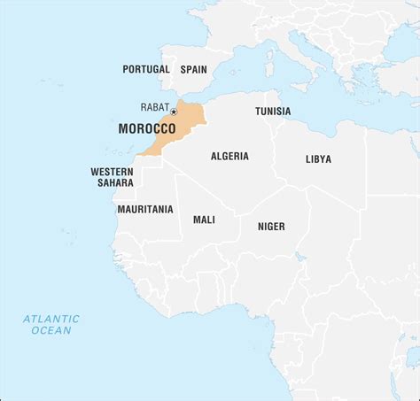 Free Printable Labeled And Blank Map Of Morocco [pdf]