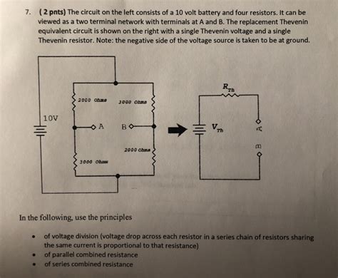 Solved 7 2 Pnts The Circuit On The Left Consists Of A 10
